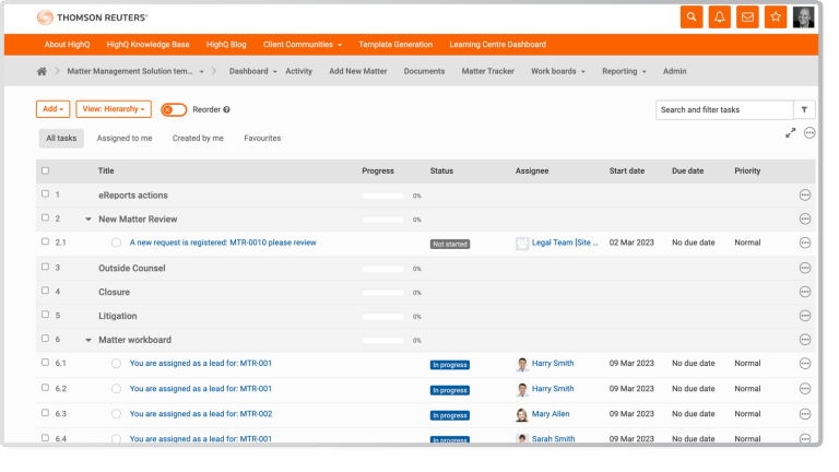 Intake and Matter Management | Legal Solutions UK | Thomson Reuters