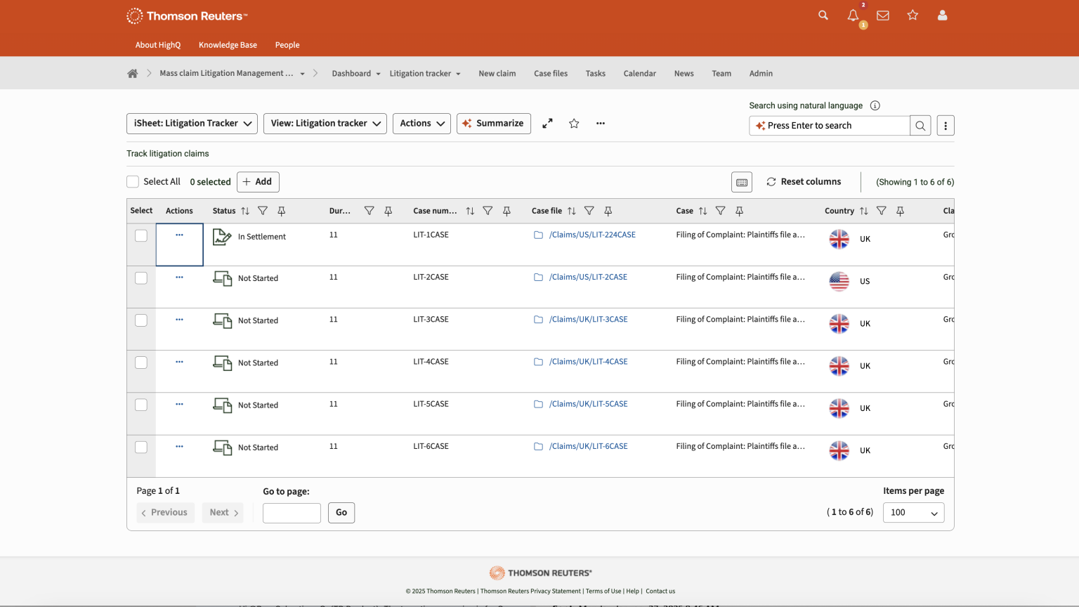Intake and Matter Management | Legal Solutions UK | Thomson Reuters