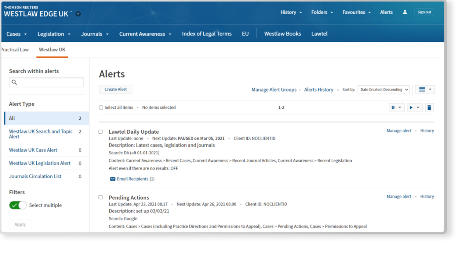 Lawtel on Westlaw UK | Legal Solutions UK | Thomson Reuters