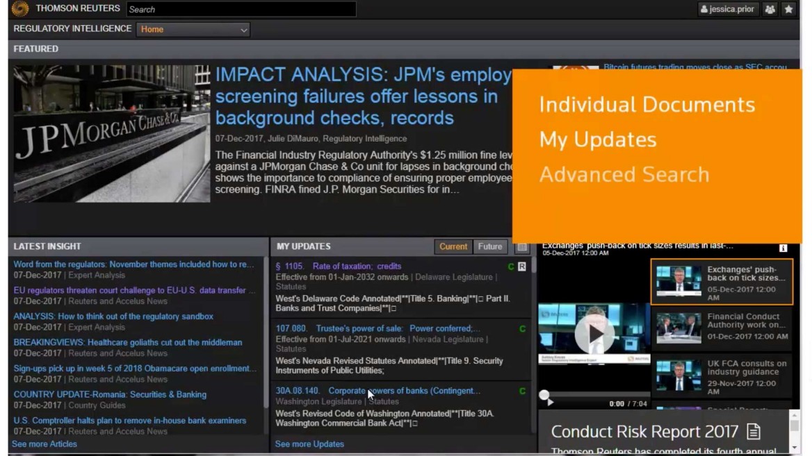 Regulatory Intelligence customer support | Legal Solutions UK | Thomson Reuters
