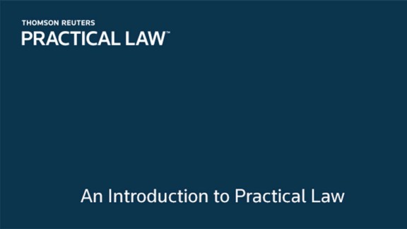 Practical Law Training - Tutorials | Legal Solutions UK | Thomson Reuters
