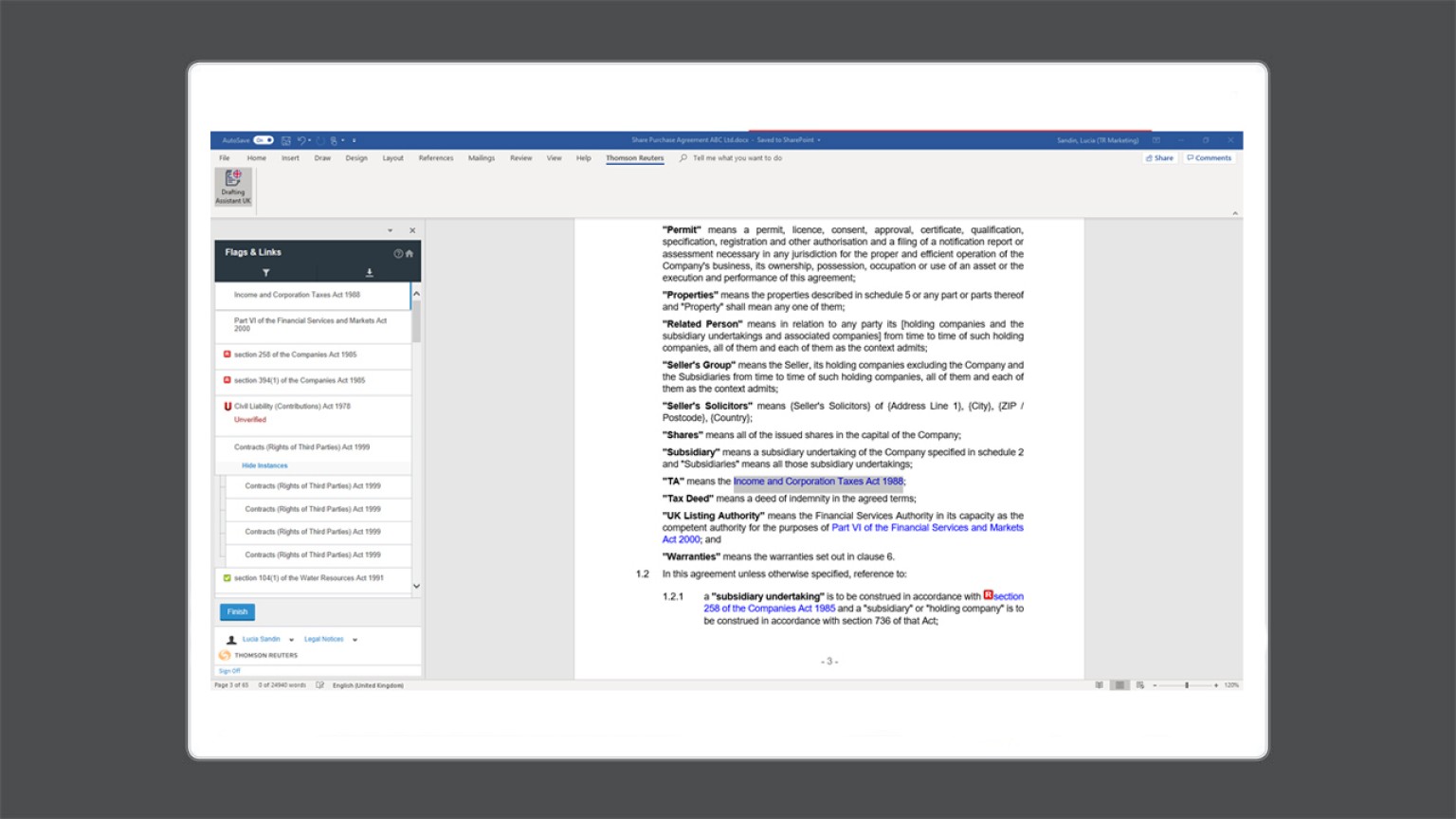 Legal document analysis & review | Drafting Assistant | Legal Solutions ...