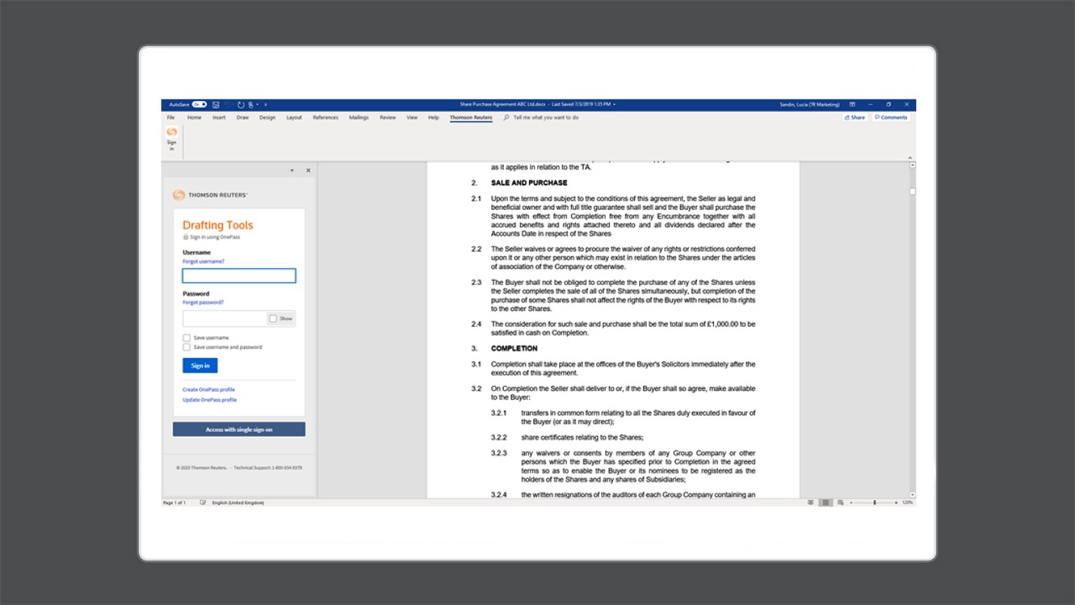 Legal document analysis & review | Drafting Assistant | Legal Solutions ...