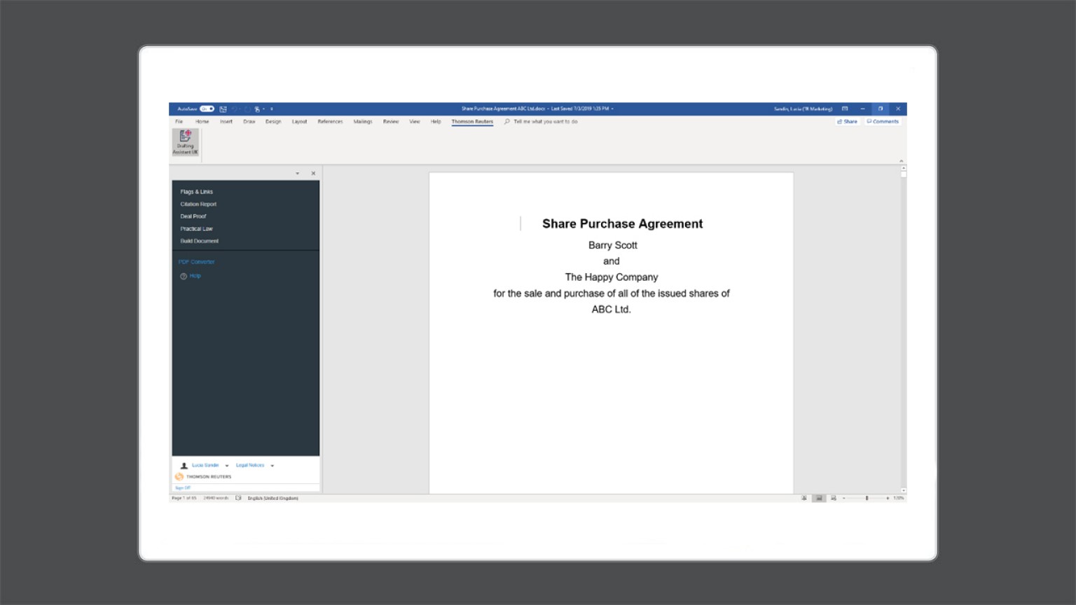 Legal document analysis & review | Drafting Assistant | Legal Solutions ...