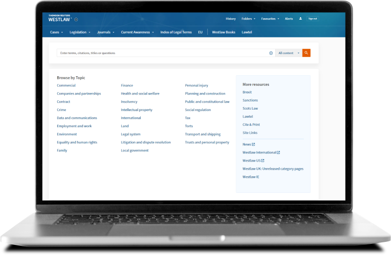 Westlaw UK - Online Legal Research | Legal Solutions UK | Thomson Reuters