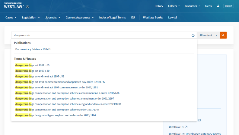 Features – Westlaw | Legal Solutions UK | Thomson Reuters